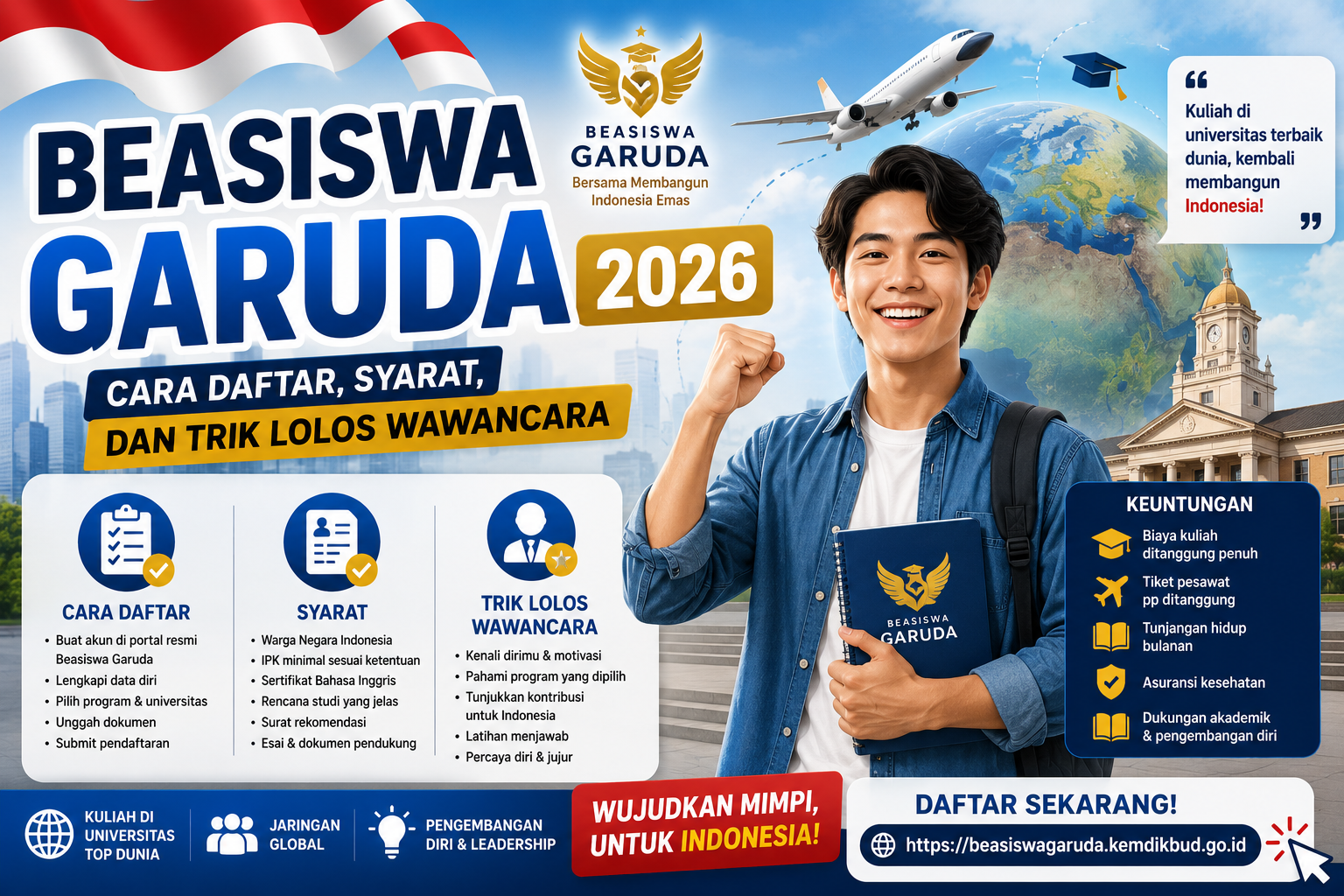 Beasiswa Garuda 2026: Cara Daftar, Syarat, dan Trik Lolos Wawancara