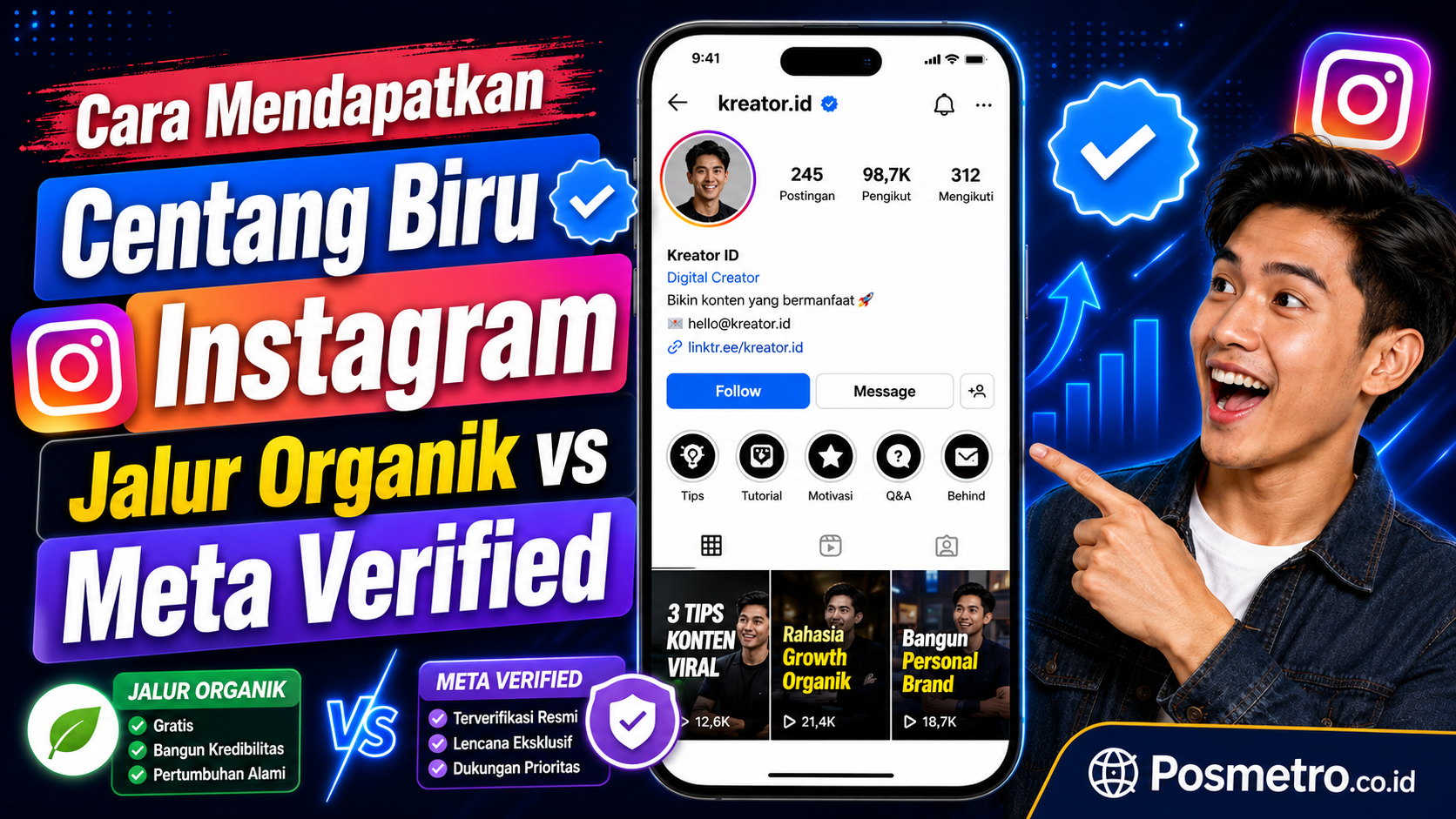 Cara Mendapatkan Centang Biru Instagram: Jalur Organik vs Meta Verified